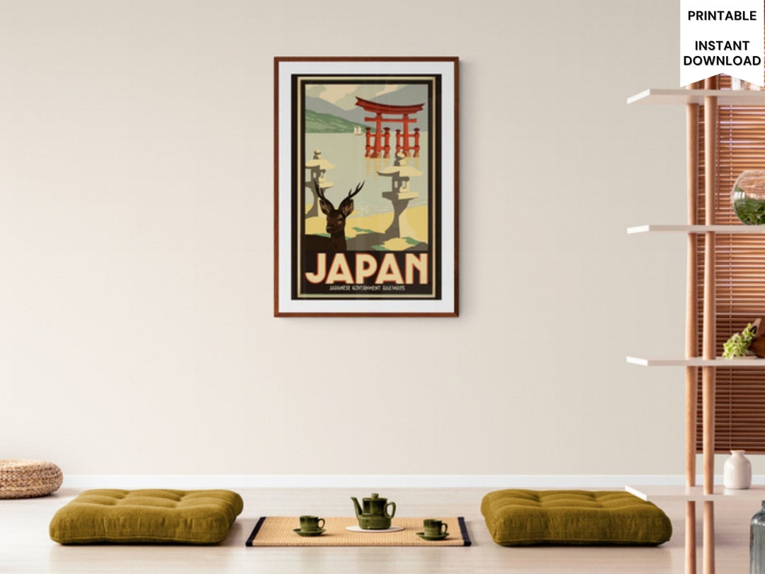 Japanese Wall Art, Red Torii Gate Print, Japanese Home Decor, Ishi Doro ...