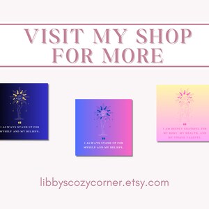 20 Positive Affirmations Card Deck Manifesting Kit Self Care Vision ...