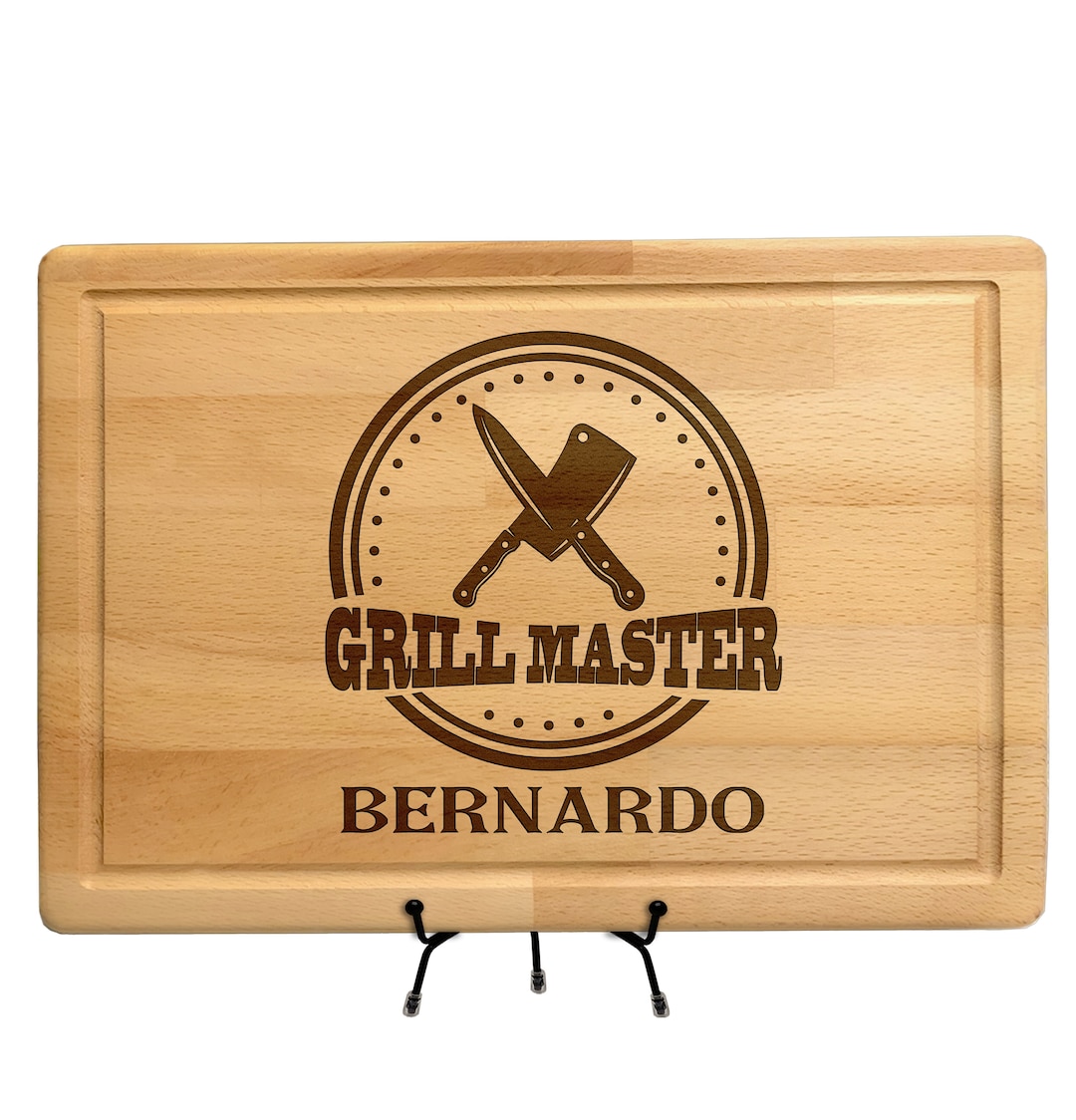 Grill Board With Name Engraving, Personalized Fathers Day Grilling Gift ...