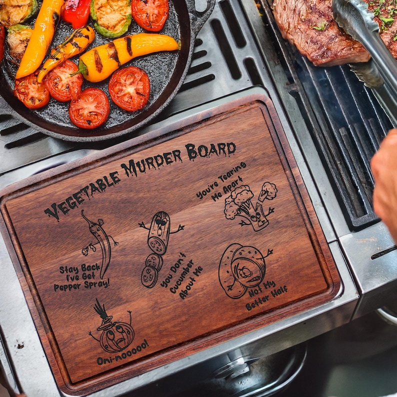 Funny Vegan Engraved Wood Chopping Board Gift, Kitchen Best Friend Gift ...