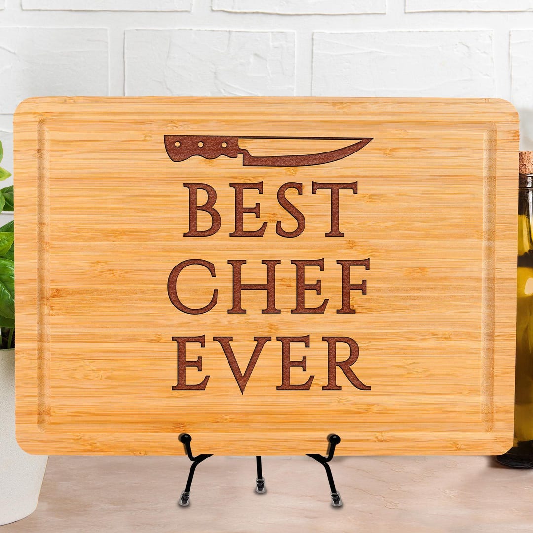 Best Chef Ever Cutting Board, Personalized Gift for Dad, Father's Day ...