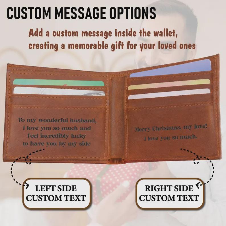 Personalized Dad Handmade Wallet, Father's Day Gift, Leather Gift for ...