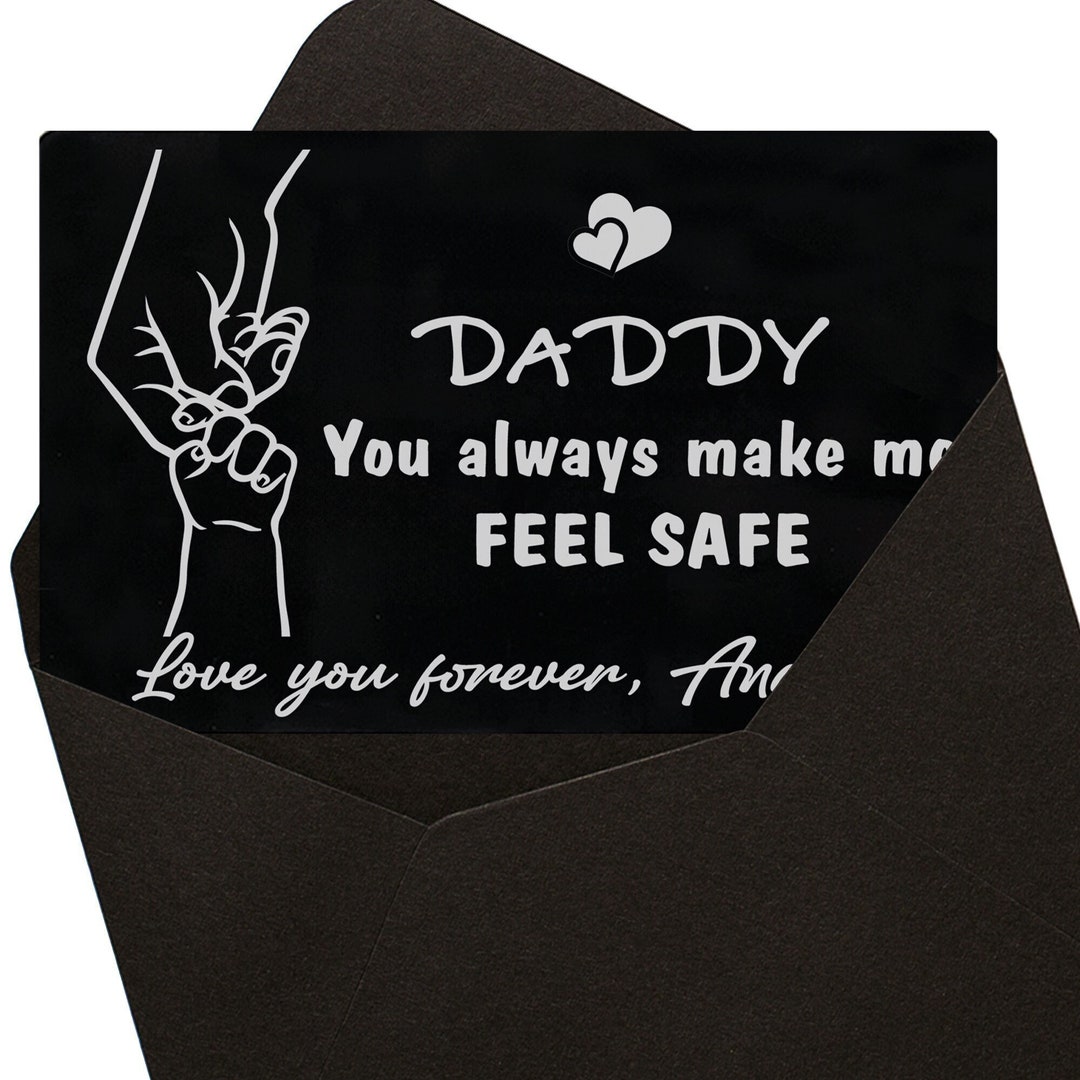 Personalized Gift Message Card for Dad, Memorial Gift for Dad on Father ...