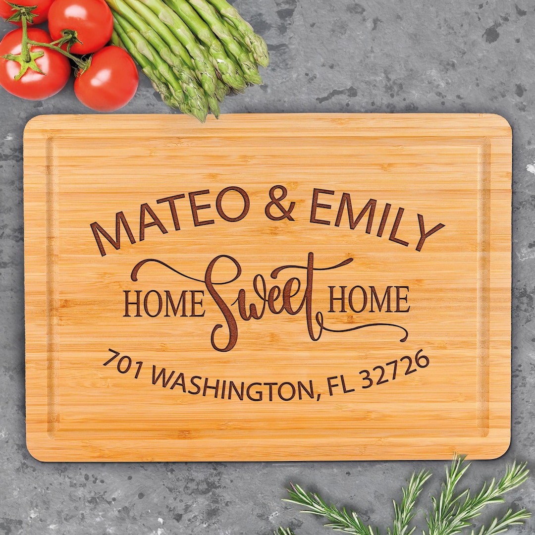 Engraved Home Sweet Home Cutting Board, Realtor Closing Gift ...