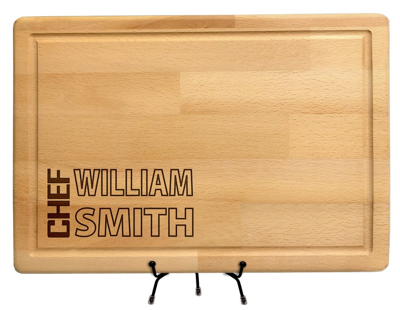 Personalized Wooden Chef Cutting Board Custom Serving Board - Etsy