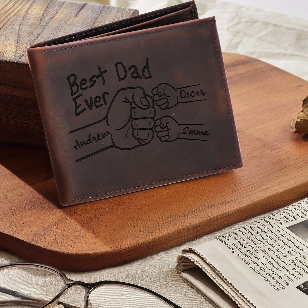 Personalized Dad Handmade Wallet, Father's Day Gift, Leather Gift for ...
