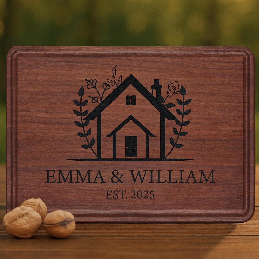 Christmas Couples Custom Cutting Board First Time Homebuyer Moving ...
