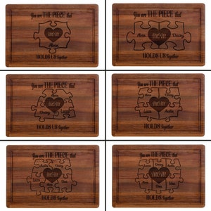 Custom Engraved Mom Puzzle Sign Cutting Board, Gift for Mom ...