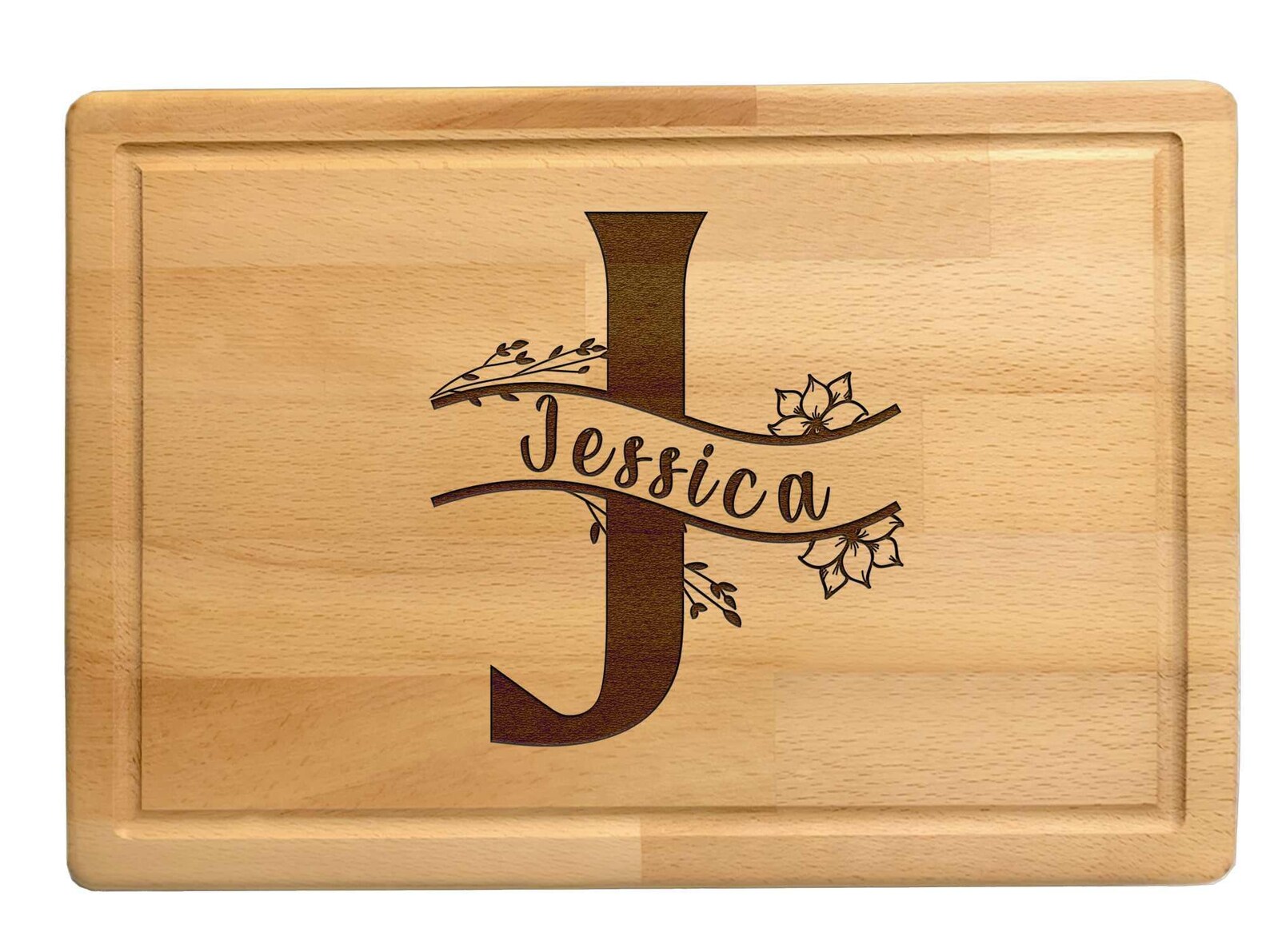 Personalized Monogram Carved Initial Cutting Board, Valentines Day Gift ...