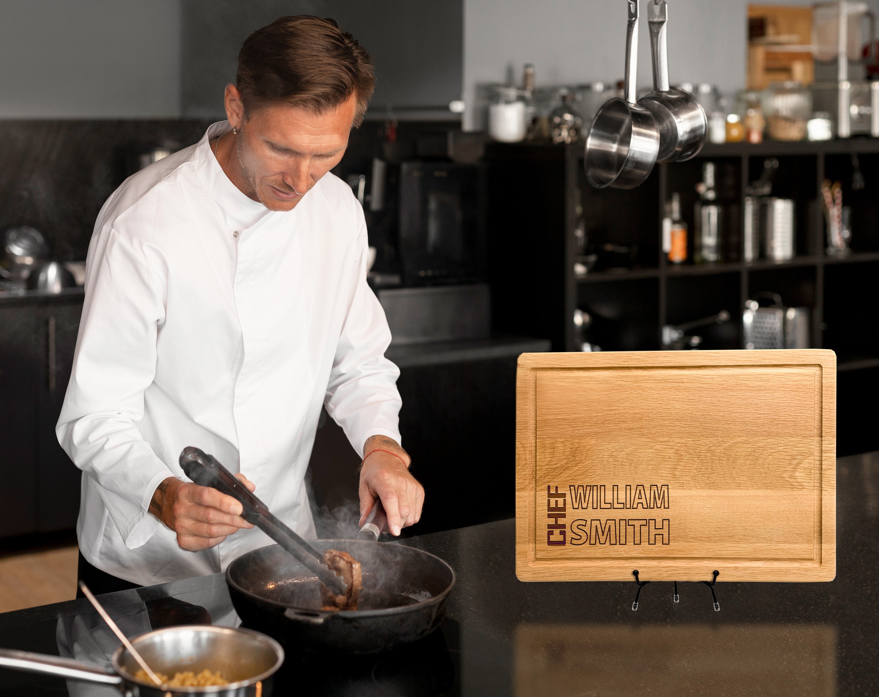 Personalized Wooden Chef Cutting Board Custom Serving Board - Etsy