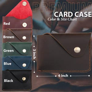 Engraved Leather Card Case With Monogram, Personalized Leather Business ...