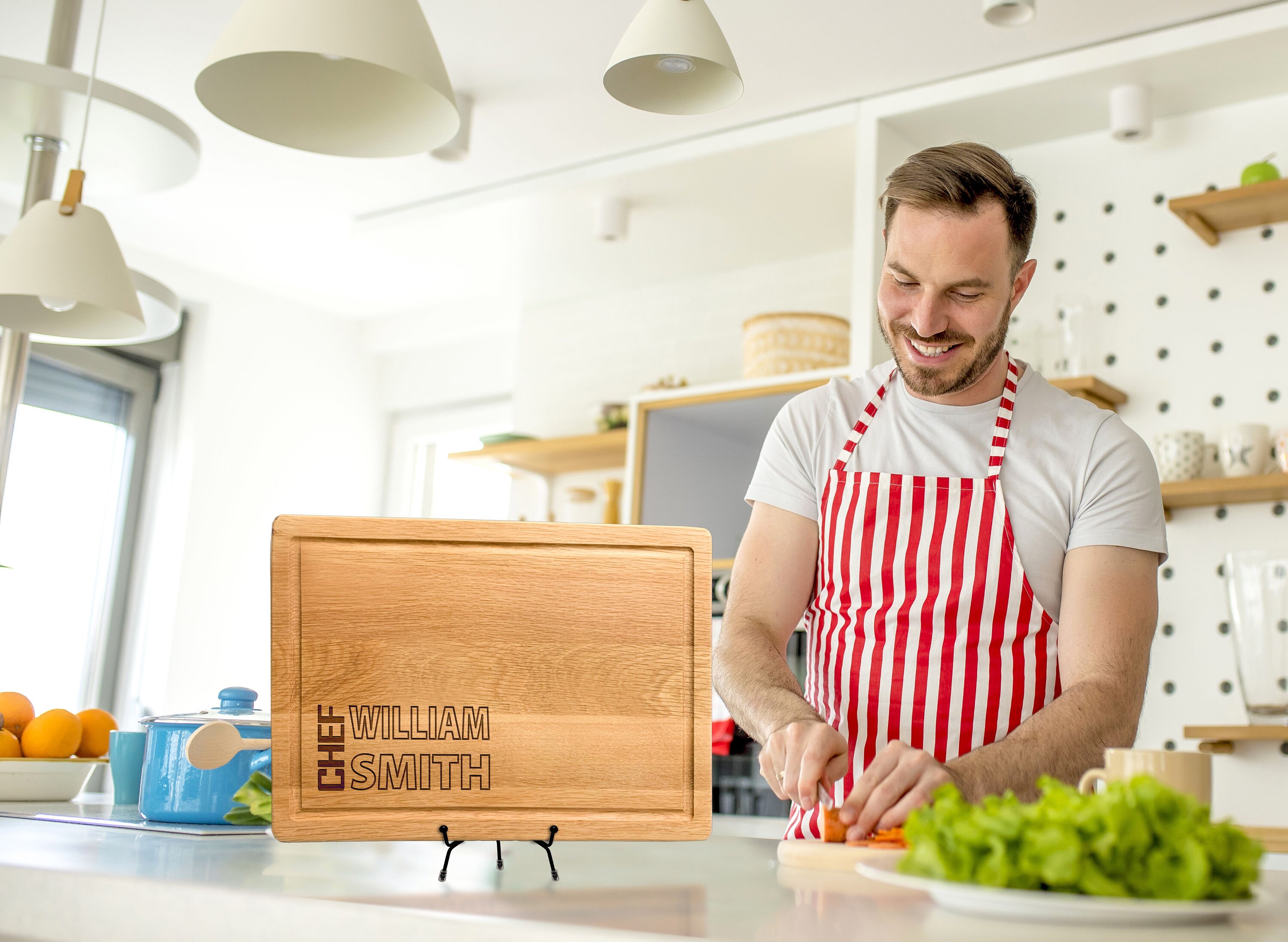 Personalized Wooden Chef Cutting Board Custom Serving Board - Etsy