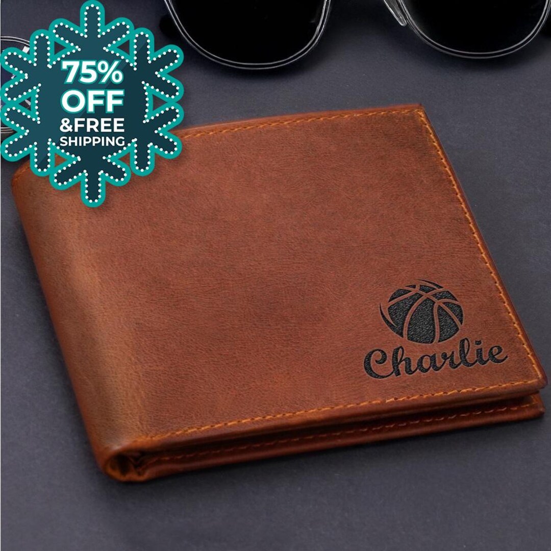 Basketball Wallet, Basketball Team Gifts, Customized Wallet, Handmade ...