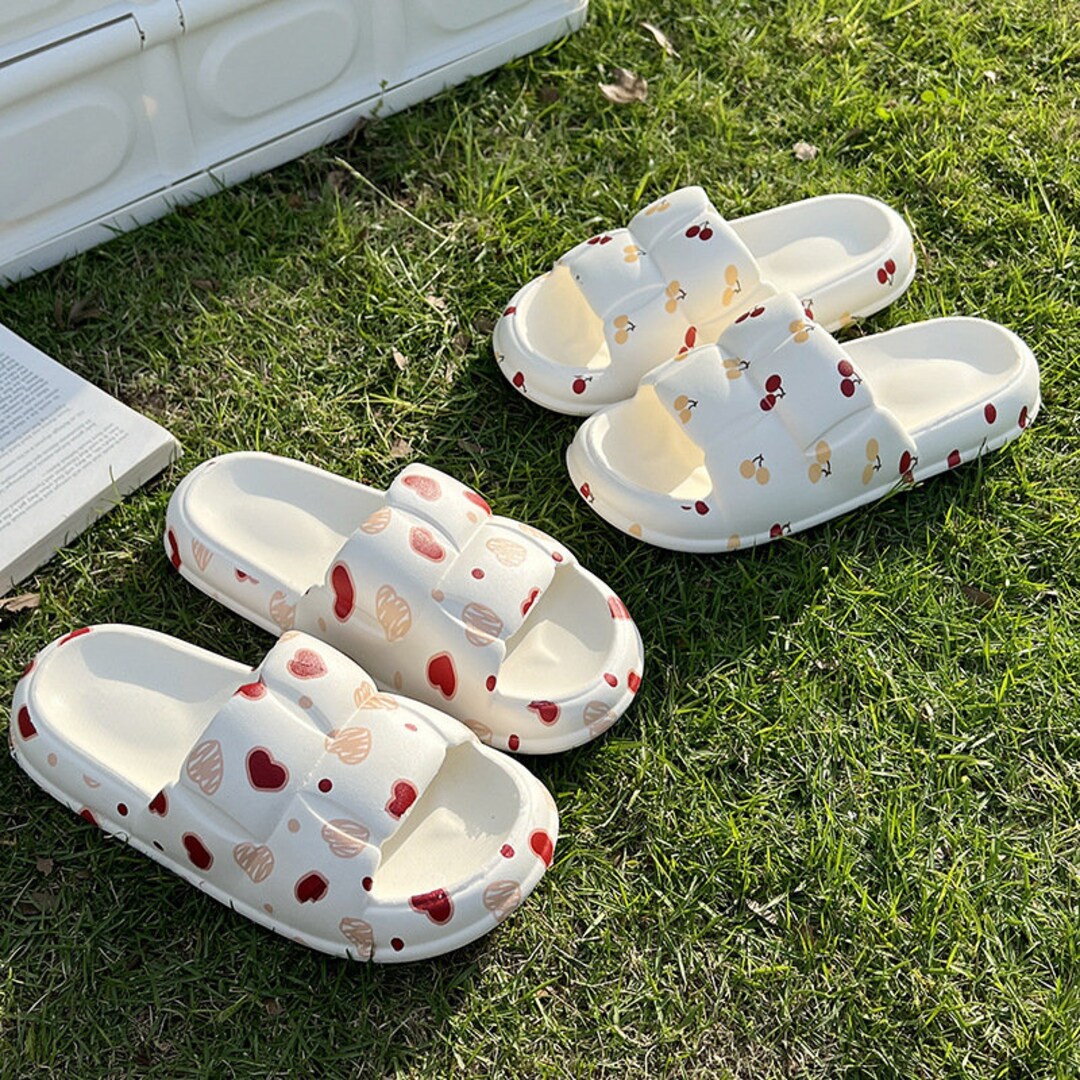 Cute Slippers Beach Slides Home Bathroom Bathing Beach - Etsy
