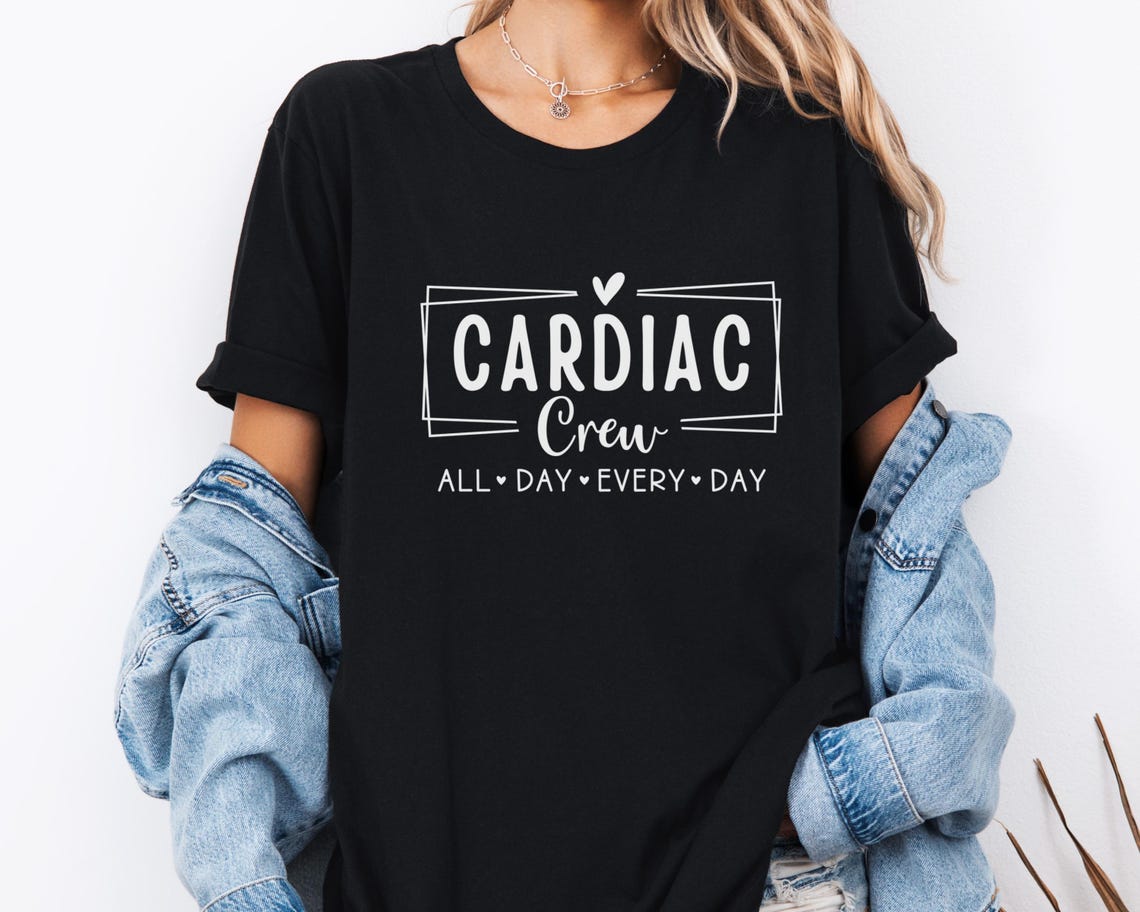 Cardiac Crew Tee , Cardiac Nurse SVG PNG , Heart Nurse Shirt , Medical ...