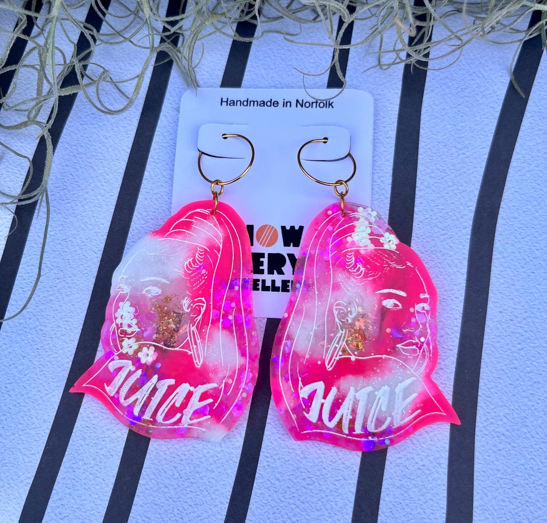 Barbie Inspired Bright Pink Lizzo Hoop Earrings, Pink, Barbie, Rave ...