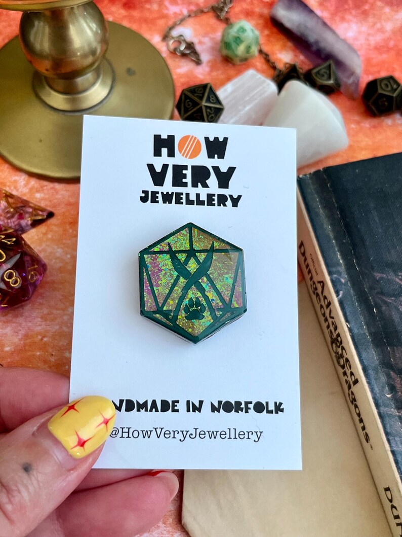 Handmade Dnd Ranger Pin | D20 | TTRPG Accessory | Dungeons and Dragons ...