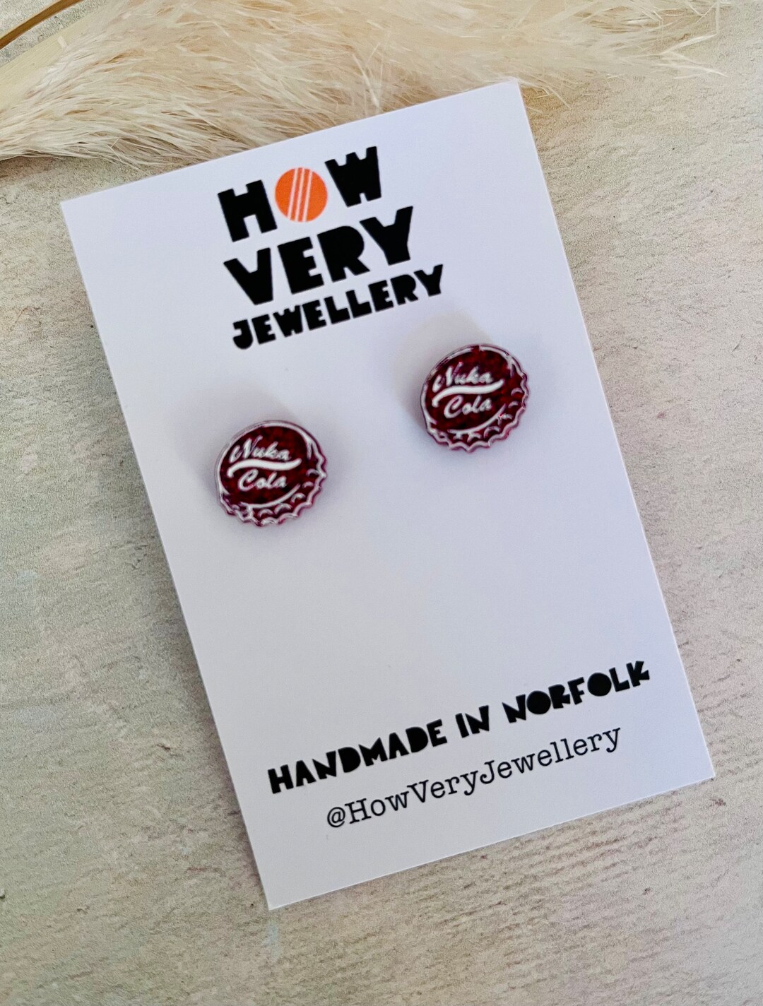 Cute Nuka Caps Earrings, Fallout Fan Gift, Fallout 4, Fallout New Vegas ...