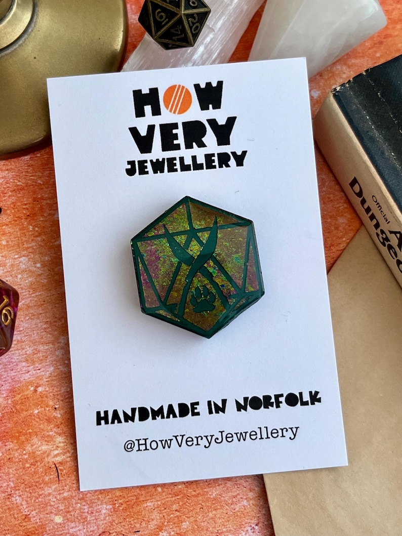 Handmade Dnd Ranger Pin | D20 | TTRPG Accessory | Dungeons and Dragons ...