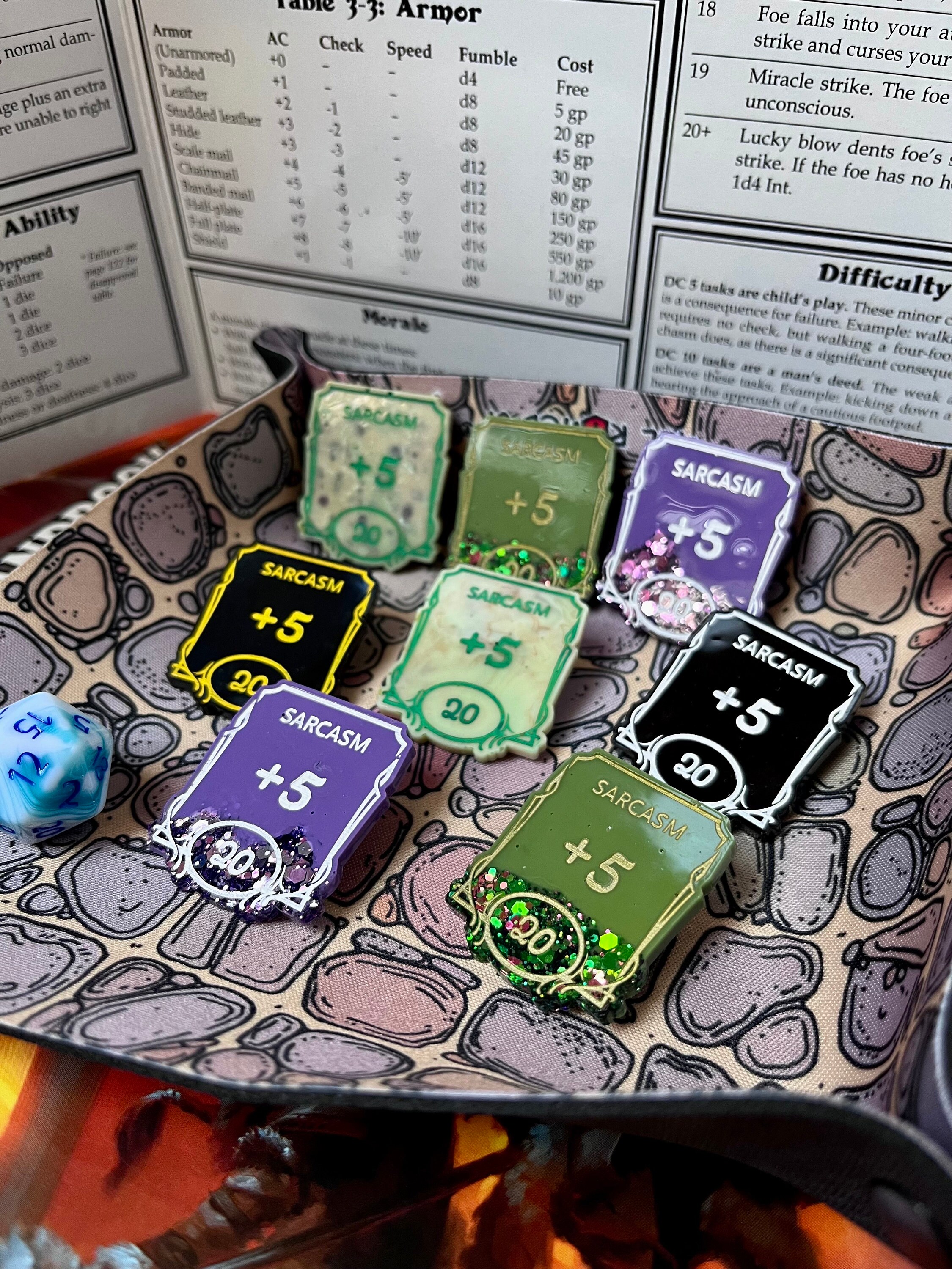 RPG DND Skyrim D&d Character Trait Pin/brooch/badge - Etsy UK