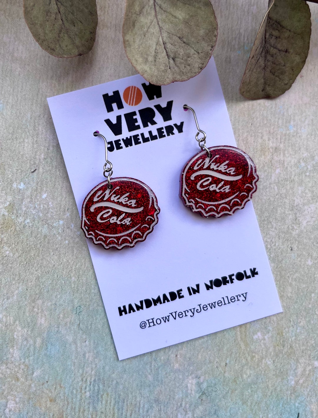 Fallout Inspired Nuka Caps Earrings, Fallout Fan Gift, Fallout 4 ...