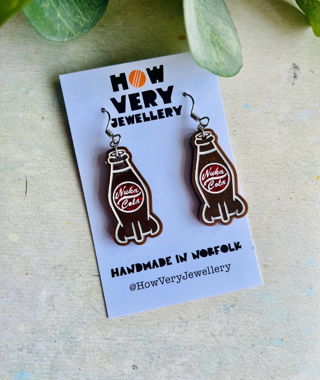 Nuka Cola Resin Earrings: Fallout Gamer Gift, Stainless Steel - Etsy