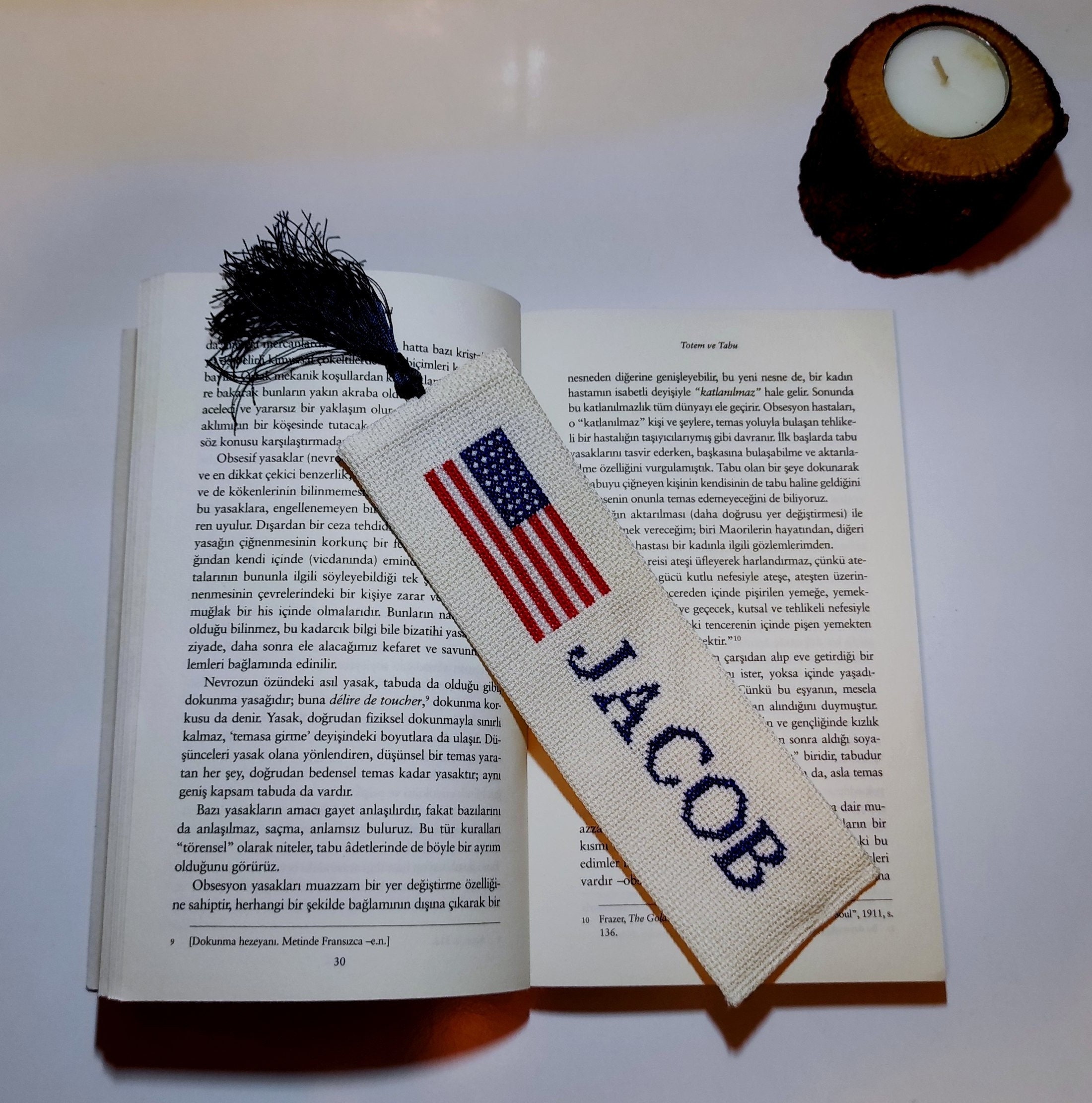 American Flag Bookmark Personalized Bookmark American Flag - Etsy