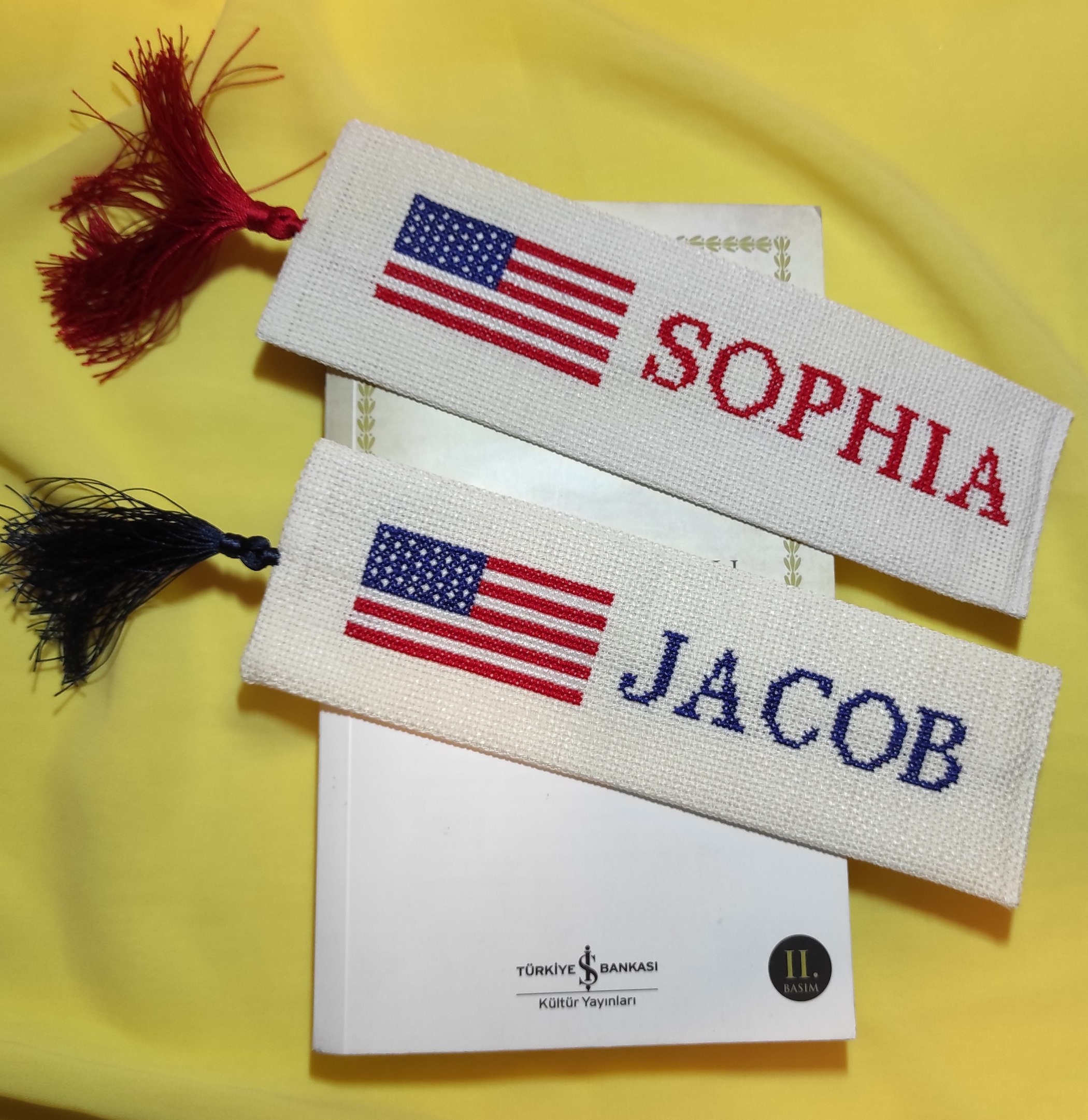 American Flag Bookmark Personalized Bookmark American Flag - Etsy