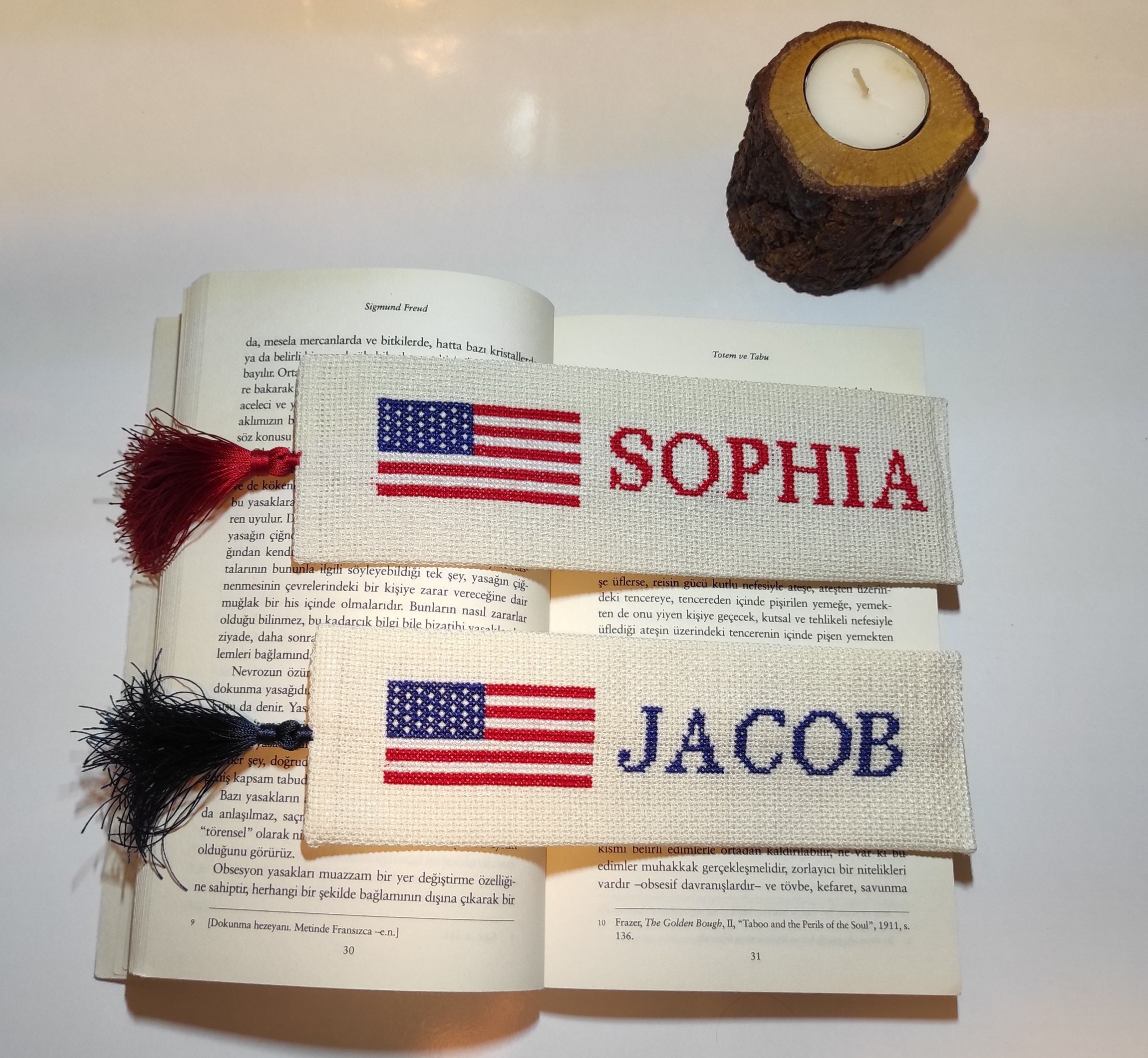 American Flag Bookmark Personalized Bookmark American Flag - Etsy