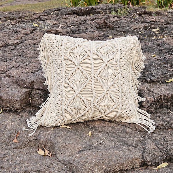 Macrame Pillow Cover - Etsy