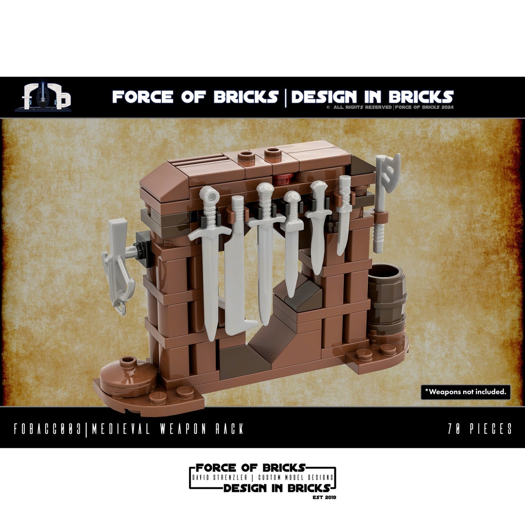 Medival Weapon Rack | Force of Bricks | Custom Building Kit Made From ...