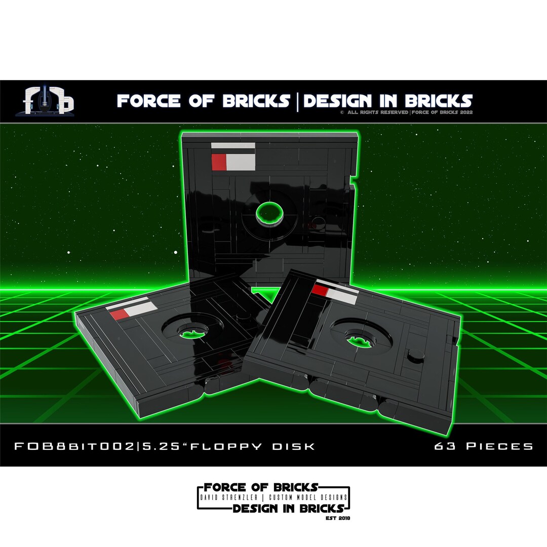 Retro Computer 5.25" Floppy Disk | Force of Bricks | Custom Building ...