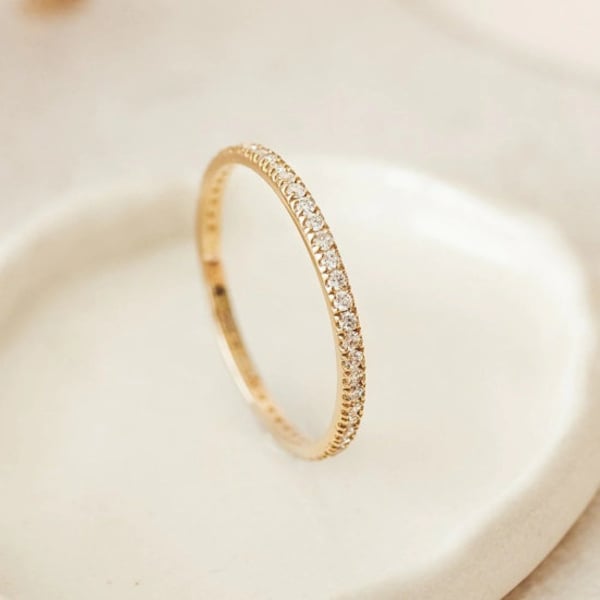 Thin Diamond Band - Etsy