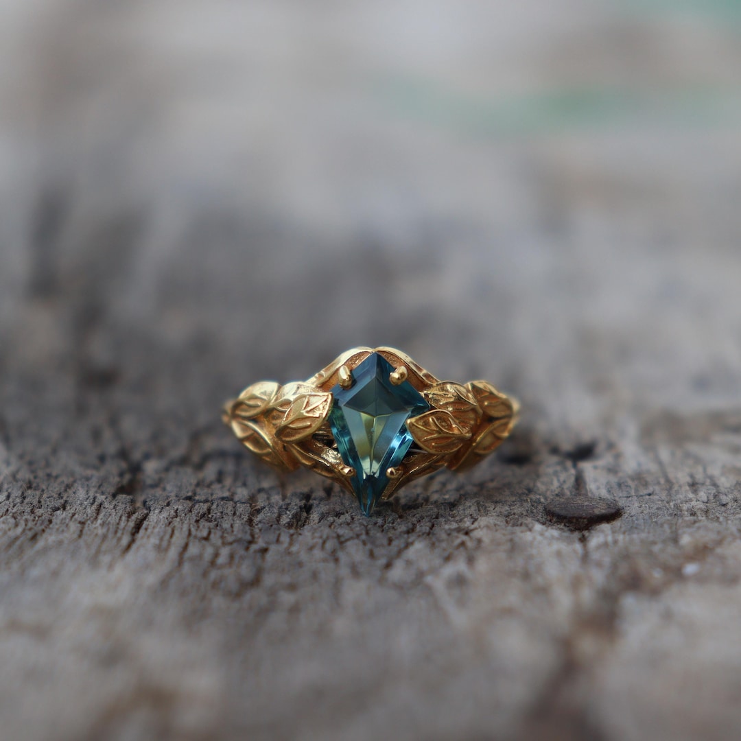 Genuine Blue Topaz Ring ~ 925 Solid Sterling Silver Engagement Gift ...