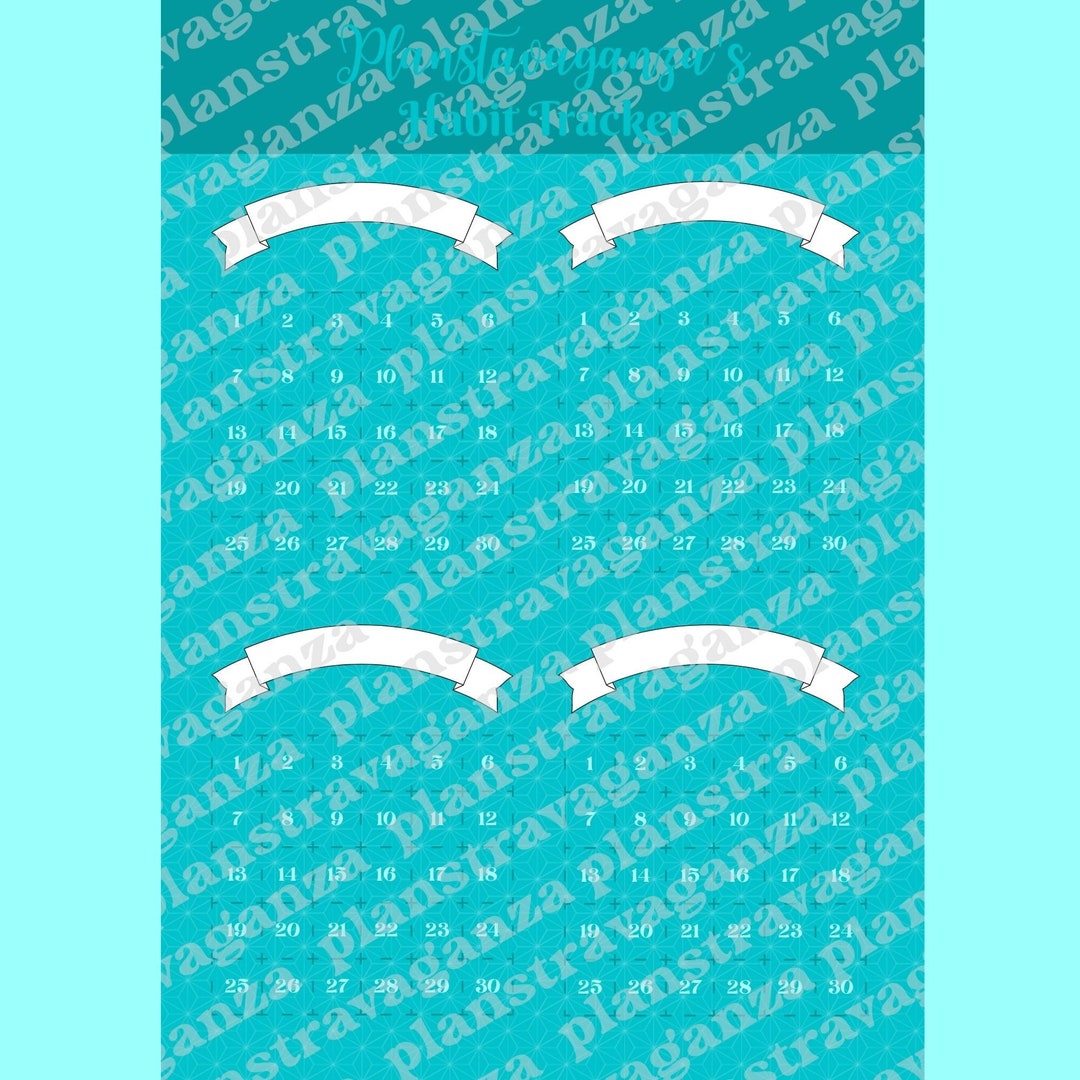 Personalized 30 Day Printable Planner Blue - Etsy