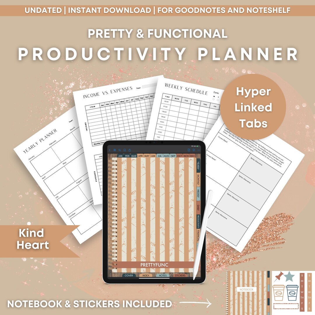 Best 2023 Undated Digital Creativity iPad Pro Planner Bundle for ...
