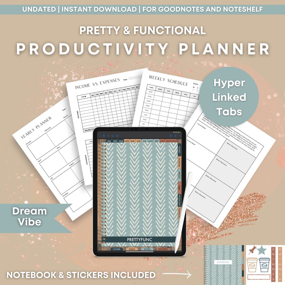 Best 2023 Undated Digital Creativity iPad Pro Planner Bundle for ...