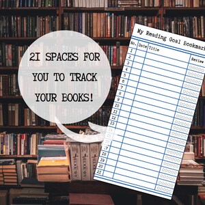 Printable Bookmark Tracker | Printable Reading Tracker | Library Card ...