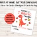 Dinosaur Valentine Printable for Kids Valentine's Cards Set Printable ...