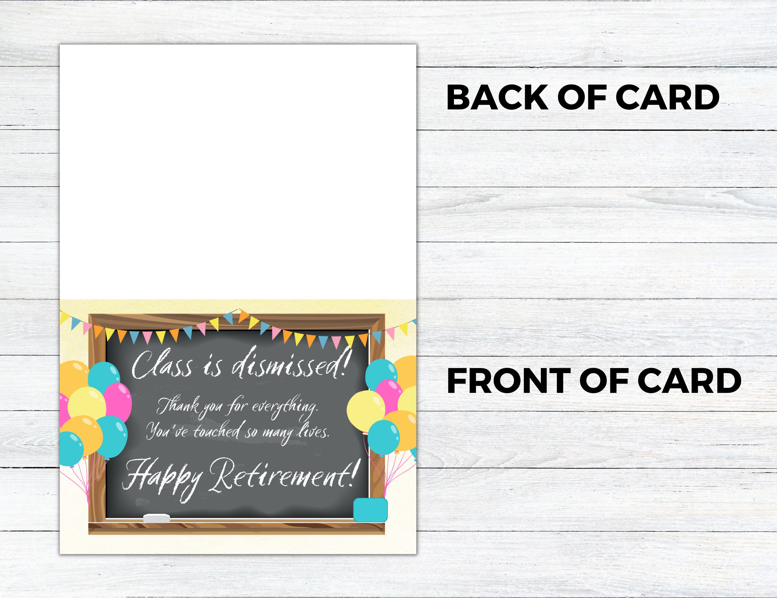 Teacher Retirement Card | Retirement Card Printable | Farewell Card for ...