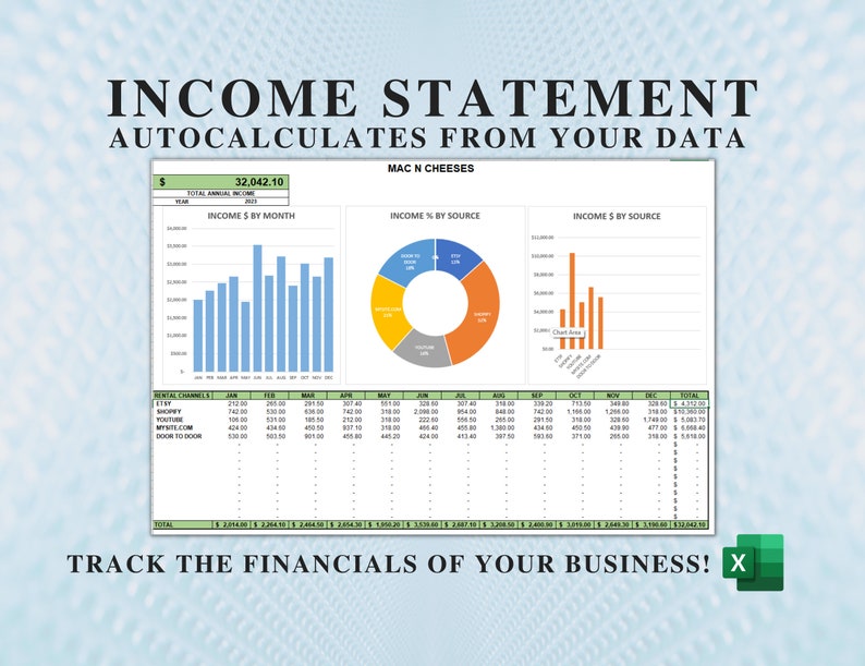 Small Business Bookkeeping Spreadsheet | Profit and Loss Template ...