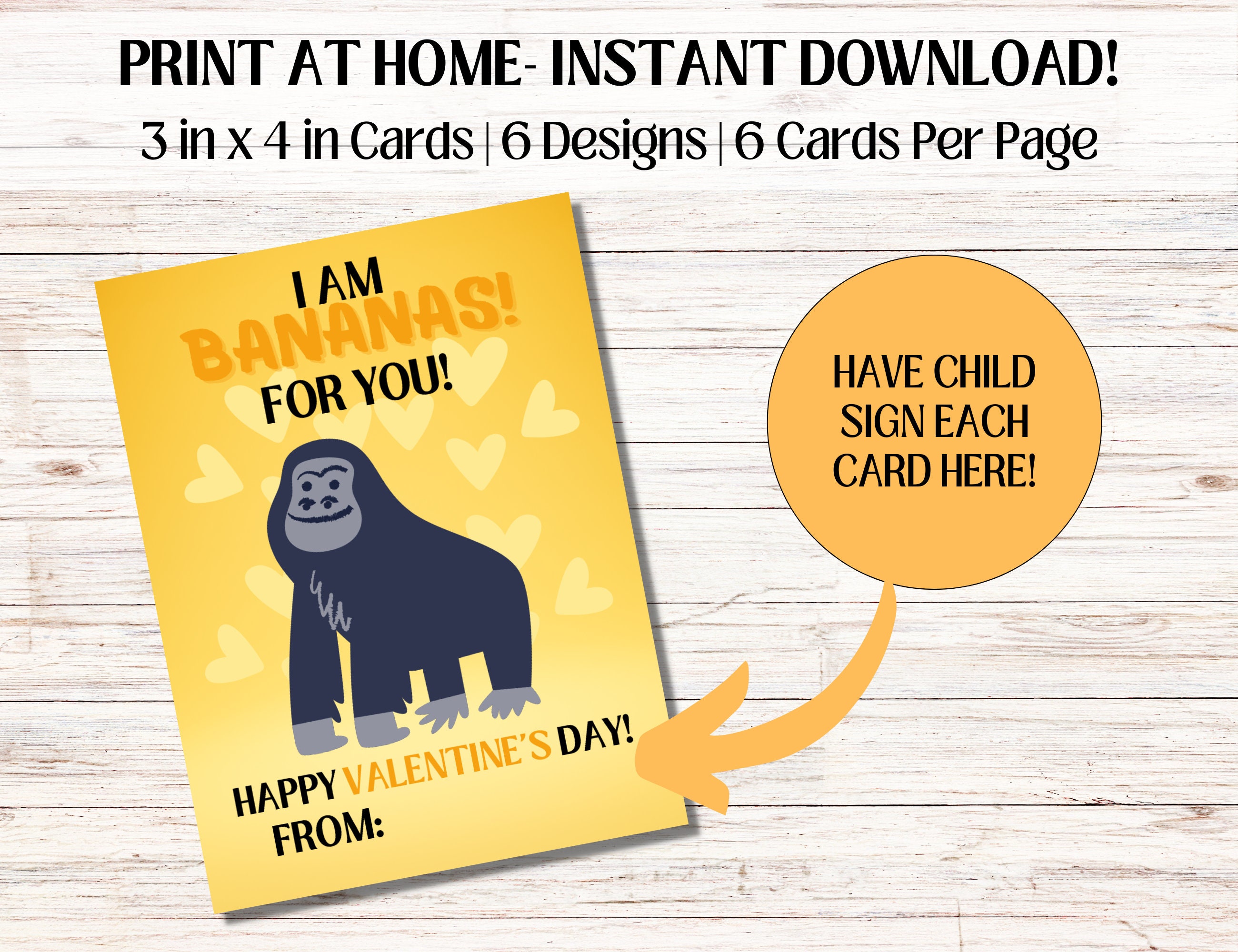 Animal Valentine Printable Cards for Kids| Wild Animal Valentine's Day ...