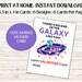 Space Valentine's Card for Kids Outer Space Theme Valentine's Day Tags ...