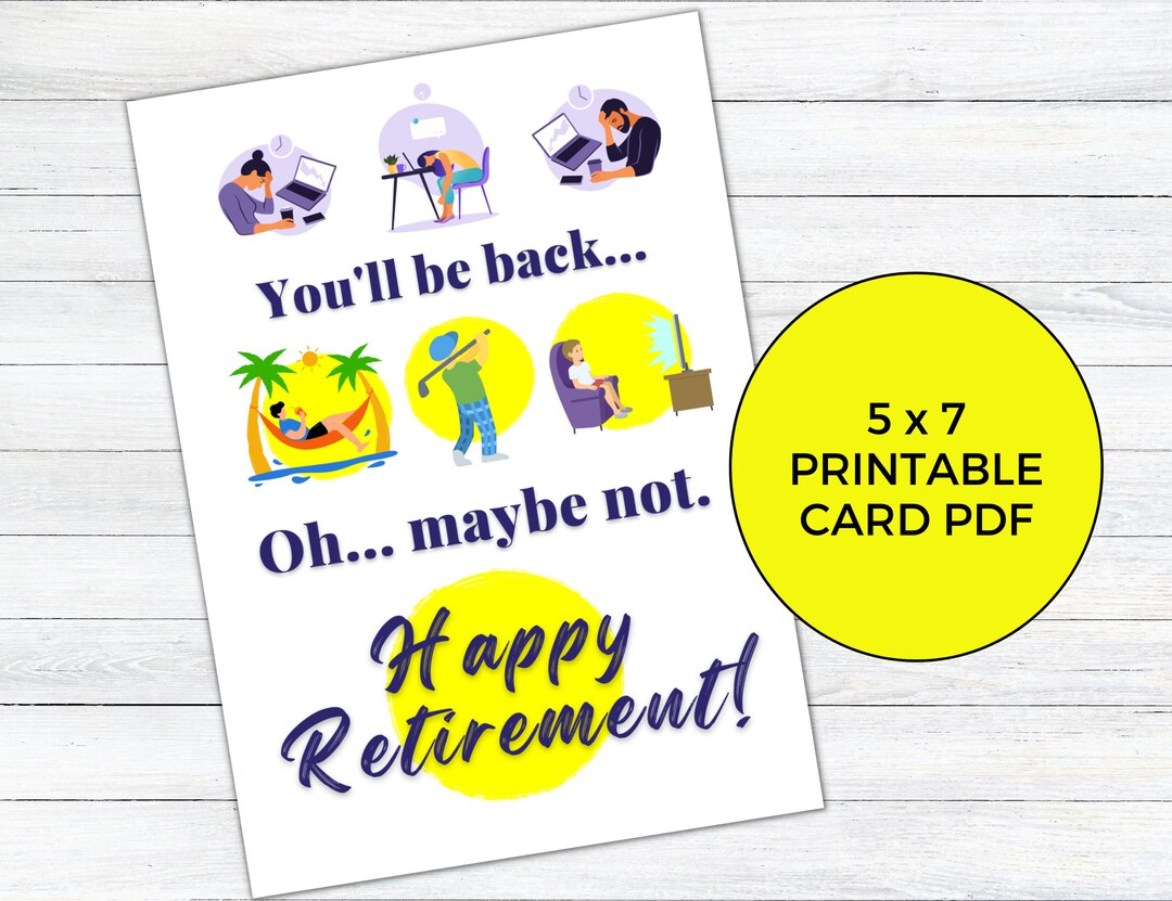 Retirement Card | Unique Retirement Card | Relax Retirement Card ...