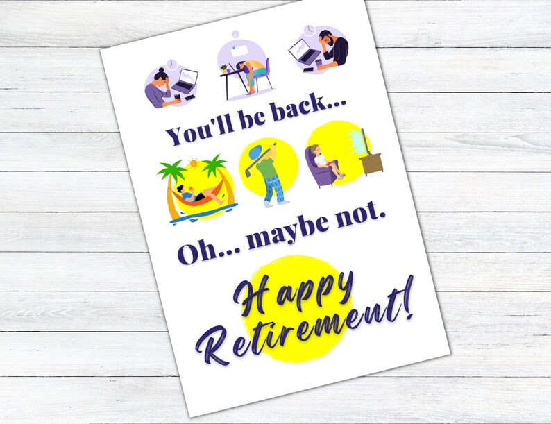 Retirement Card | Unique Retirement Card | Relax Retirement Card ...
