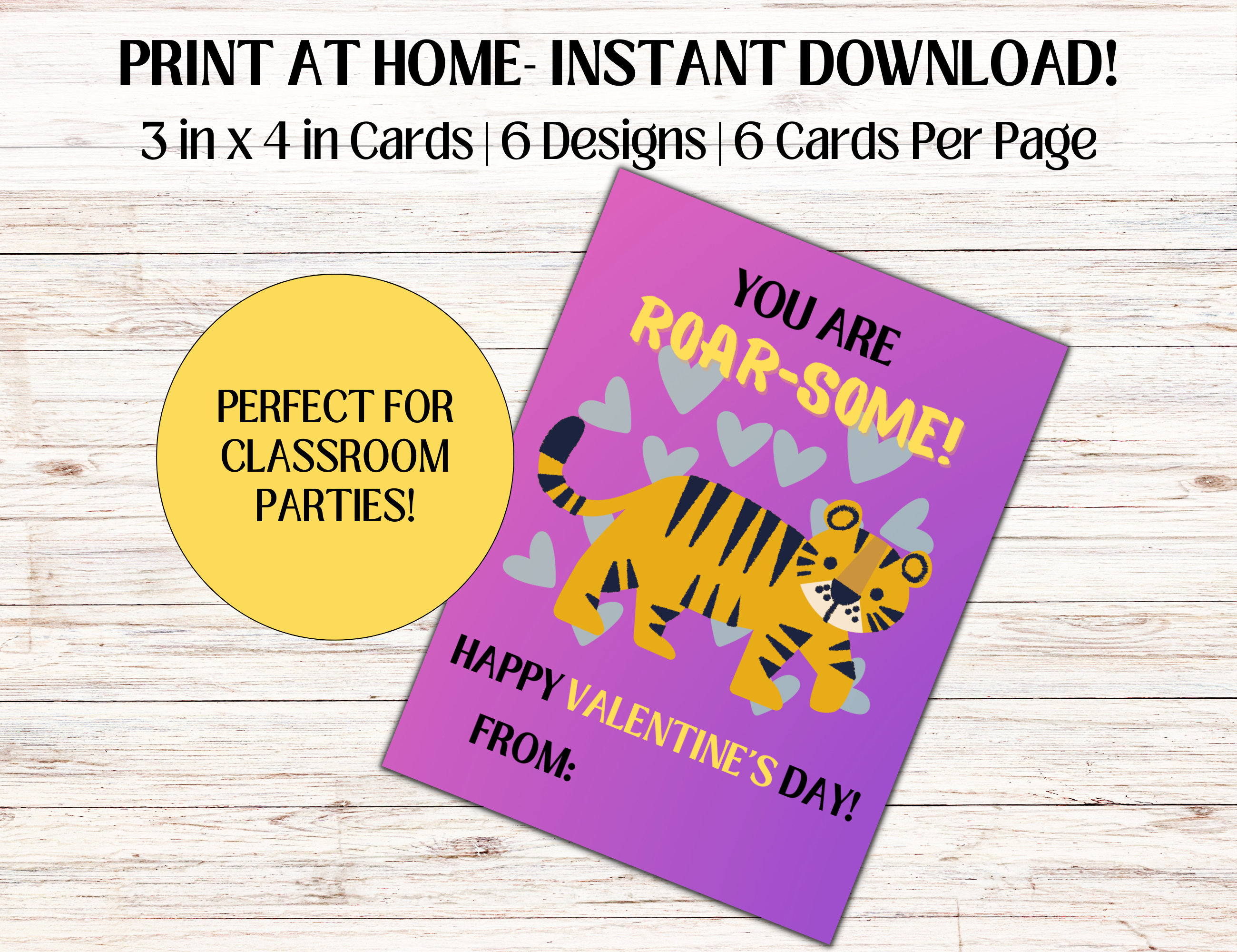 Animal Valentine Printable Cards for Kids| Wild Animal Valentine's Day ...