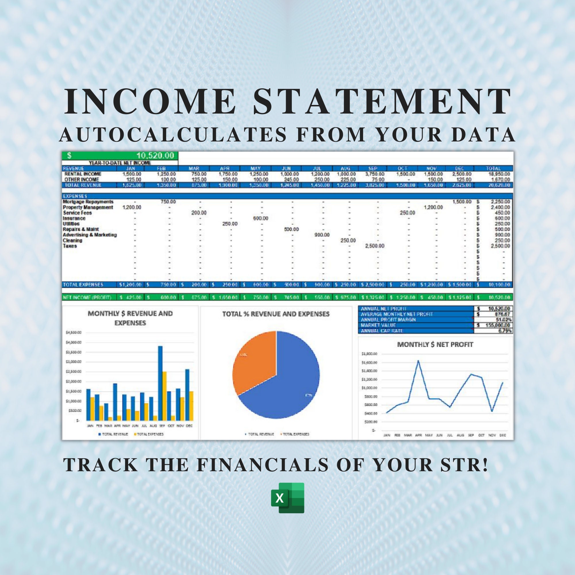 Airbnb Income & Expense Tracker | Airbnb Income Statement | Expense ...