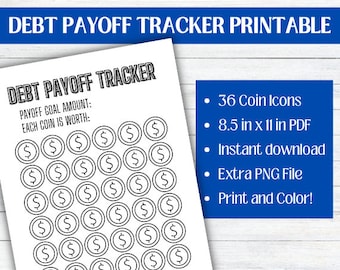 Debt Payoff Tracker Jar Printable | Debt Payoff Tracker Coloring Sheets ...