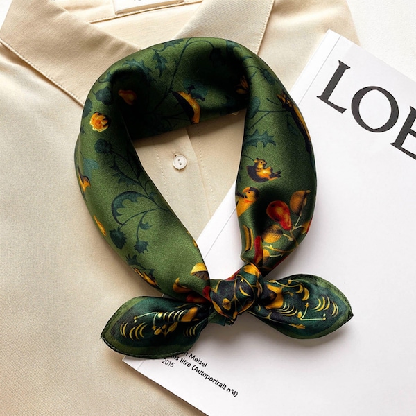 Silk Neck Scarf - Etsy