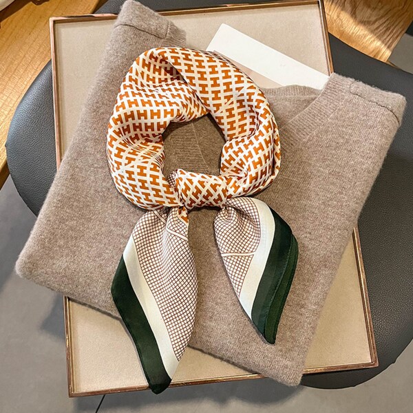 Orange Silk Scarf - Etsy